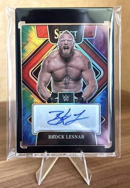PANINI WWE AUTOGRAPH Brock Lesnar 1/25 Tye Die Select Autogramm Auto ...