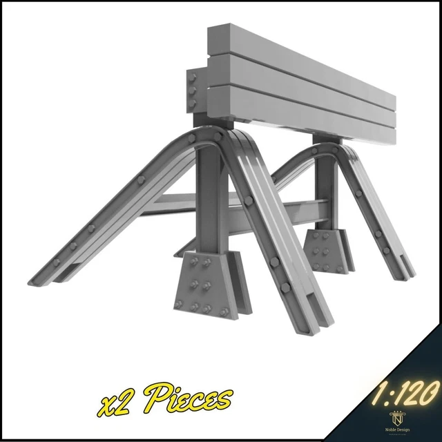 TT GAUGE MODEL railway scenery layout Buffer Stop x2 - Scenery - 1:120 ...