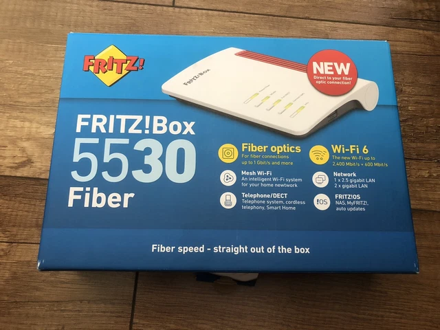AVM FRITZ BOX 5530 Fibre-Optic Router - Weiss (20002960) Glasfaser EUR ...