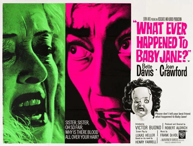 WHATEVER HAPPENED TO BABY JANE 1962 UK quad poster print 30x40" Bette Davis £24.99 - PicClick UK