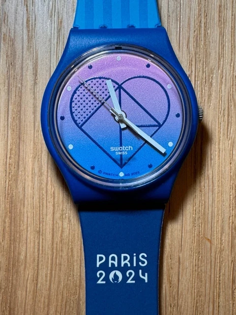 RARE MONTRE SWATCH speciale Staff Paris 2024 - Jeux Olympiques ...