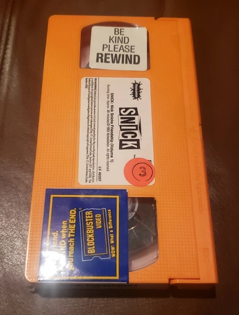 NICKELODEON SNICK VHS: Nick Snicks Friendship Vol. 1 4 Shows 90s Orange ...