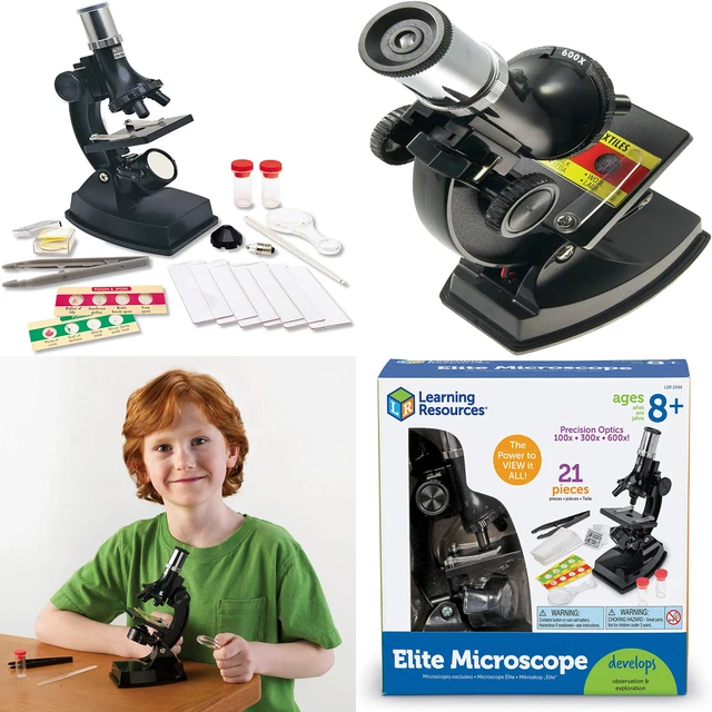 21 PC BEGINNER Microscope Science Kit For Kids Starter Compound STEM ...