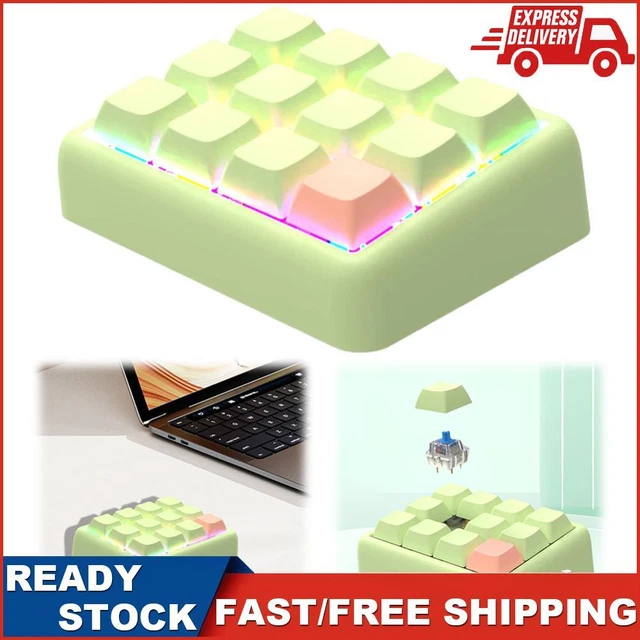 12 KEYS MECHANICAL Keyboard RGB Programmable Gaming Keyboard One Handed ...