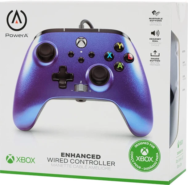 XBOX SERIES X Power A Enhanced Wired Controller Nebula (xbone/pc) EUR ...