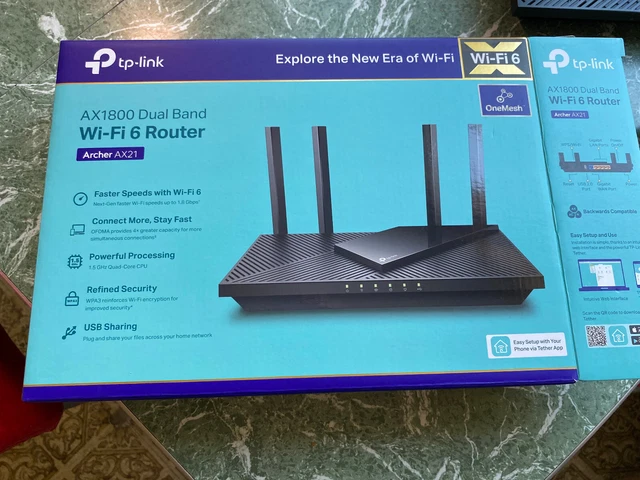 TP-LINK AX1800 ARCHER AX21 Dual Band Wi-Fi 6 Gigabit Router Ver2.6 ...