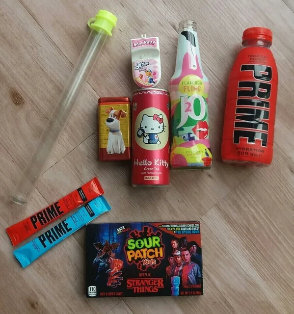 PRIME HYDRATION SACHETS,STRANGER Things Sour Patch Kids Sweets.J2O ...