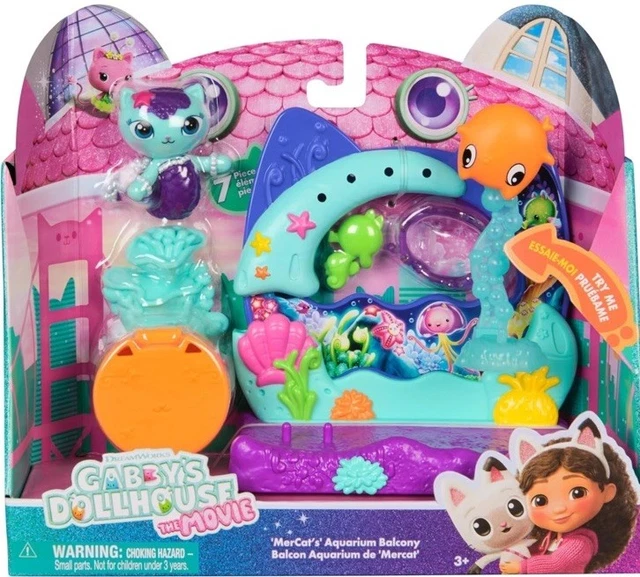 GABBY'S DOLLHOUSE: THE Movie, Mercat's Aquarium Balcony Playset New £15 ...