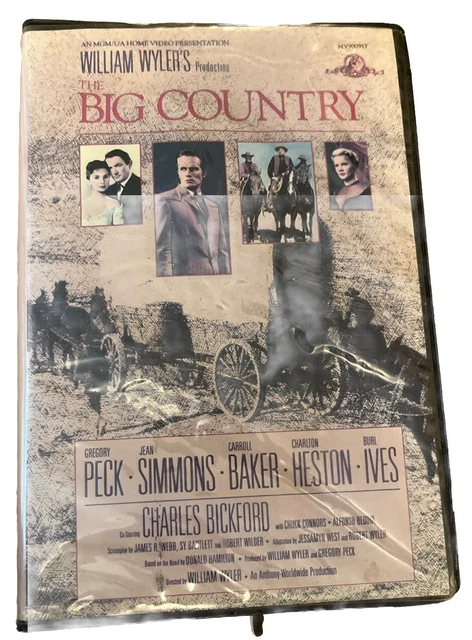 THE BIG COUNTRY Gregory Peck MGM Clamshell Western Vtg 1986 Double VHS ...