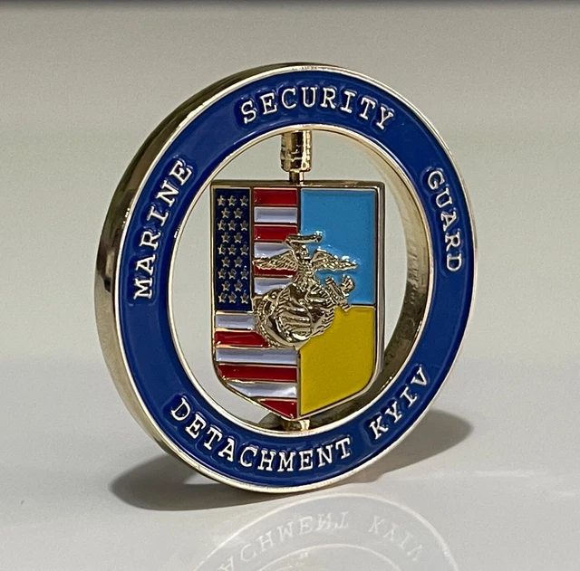 GENUINE MSG-DET MARINE Security Guard Detachment Challenge Coin - Kyiv ...
