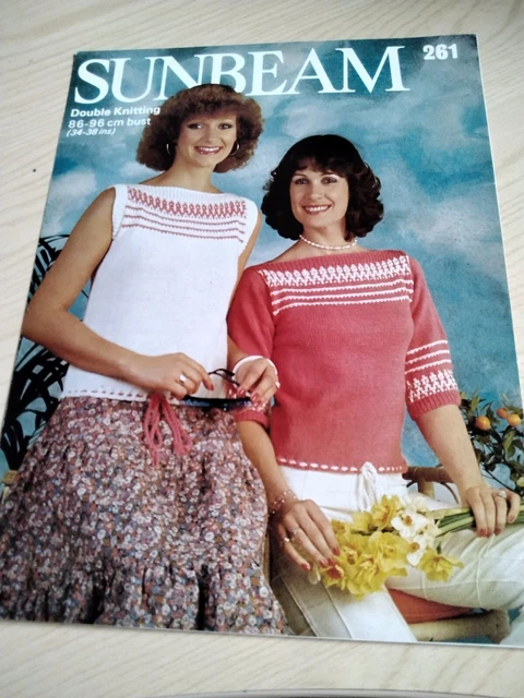 SUNBEAM KNITTING PATTERN 261. Lady's Fair-Isle Sweater. DK. 34-38 inch ...