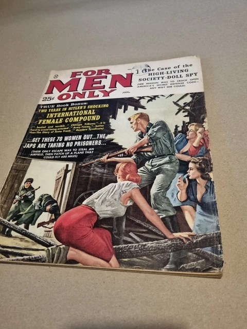 FOR MEN ONLY Magazine Vintage Pulp Fiction January 1961 Vol 8 No 1 £27. ...