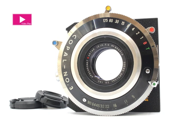 RARE [N MINT] Goerz Apochromat Artar rouge 12 pouces f9 Copal No,3 ...