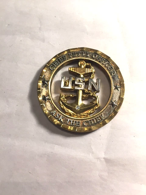 USN / US Navy - Challenge Coin - Chief Petty Officer "Ask the Chief ...