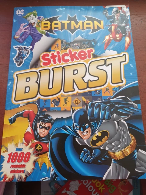 BATMAN STICKER BURST Batman Sticker book DC superheroes superhero films ...