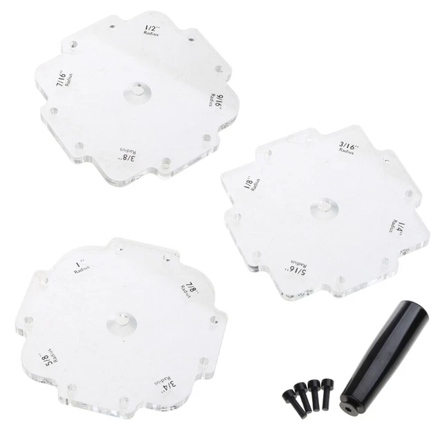 RADIUS JIG ROUTER Templates Corner Radius Routing Templates Rounded ...