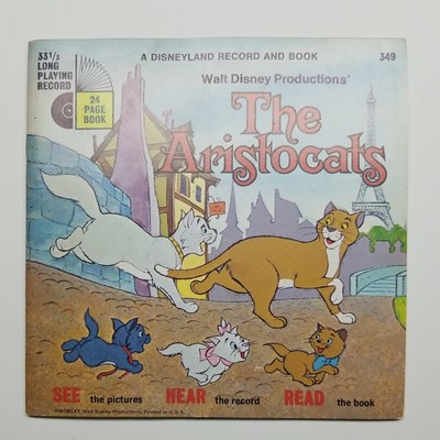 VINTAGE 1970 DISNEY'S "The Aristocats" Read Along Picture Book And ...