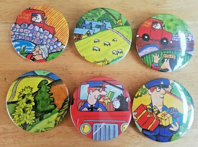 BUNDLE OF 6 x Retro Postman Pat Pin Badges £10.77 - PicClick UK