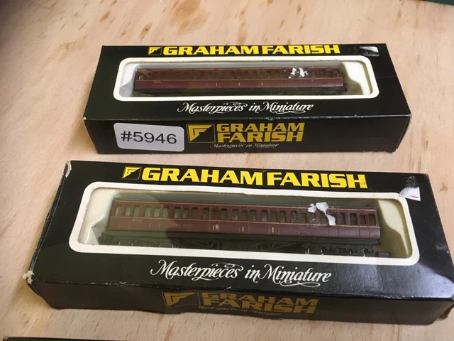 LOT..447X...N GAUGE FARISH maroon suburban coaches...x...4 ...