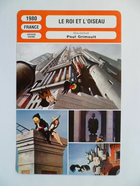 CARTE FICHE CINEMA 1980 LE ROI ET L'OISEAU Paul Grimault Jean Martin P ...