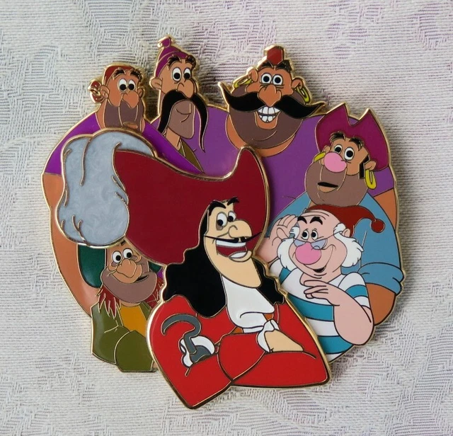 DISNEY FANTASY PIN Captain Hook Character Cluster Le 50 Peter Pan Pop ...