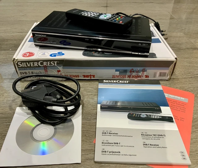 SILVERCREST DVB-T RECEIVER SL 35T Digital TV Freeview Set Top Box ...