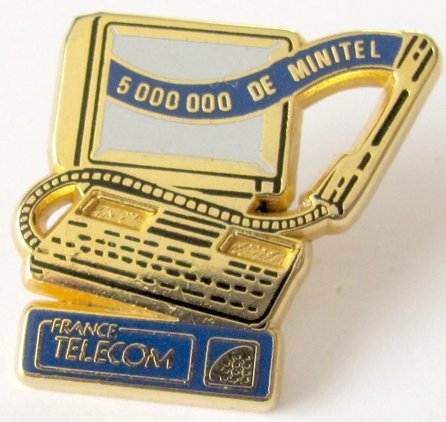 PIN'S FRANCE TELECOM 5000000 MINITEL Arthus Bertrand Paris Vintage TRES ...