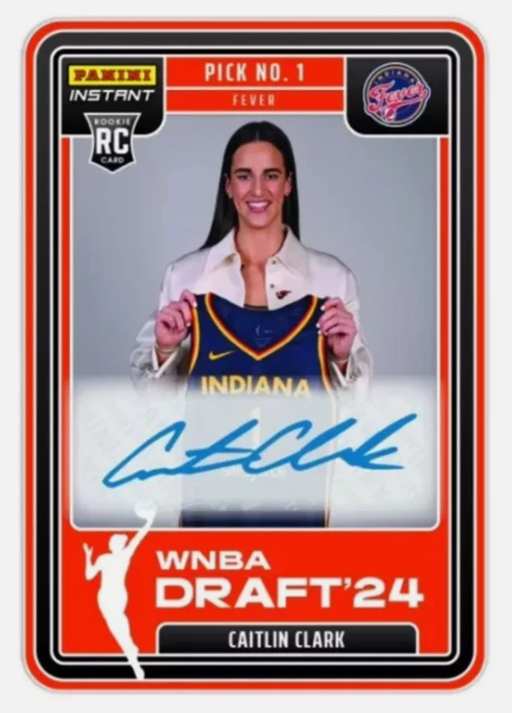 2024 PANINI INSTANT Caitlin Clark WNBA Draft Night Rookie Auto /99 #1 ...