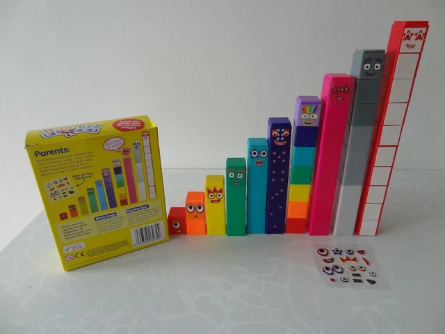 CBEEBIES NUMBERBLOCKS 1-10 plastic blocks click together - make ...