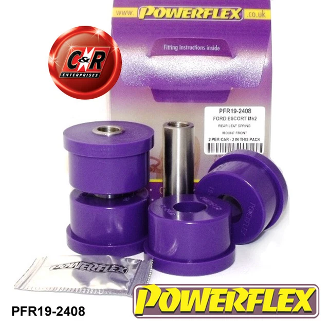 POWERFLEX LEAF SPRING Mount Front Bushes For Ford Escort Mk2 74-1981 ...