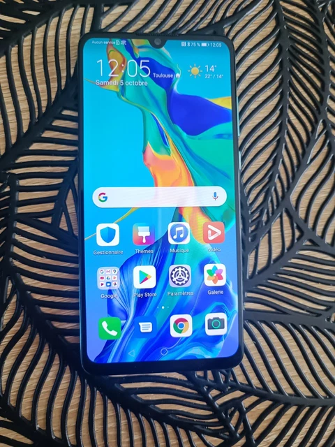 HUAWEI P30 ELE-L29 - 128 Go - Bleu aurora - Double SIM - Débloqué EUR ...