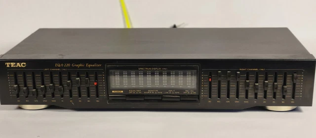 TEAC GRAPHIC EQUALIZER, Model EQA-220, 10-Band, Spectrum Analyzer ...