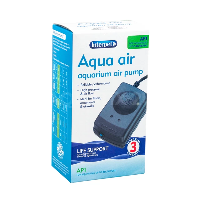INTERPET AIR PUMP Ap1 Aquarium Fish Tank Aqua Tropical Cold Water ...