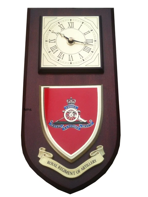 ROYAL REGIMENT OF Artillery Shield Wall Plaque Clock £34.00 - PicClick UK
