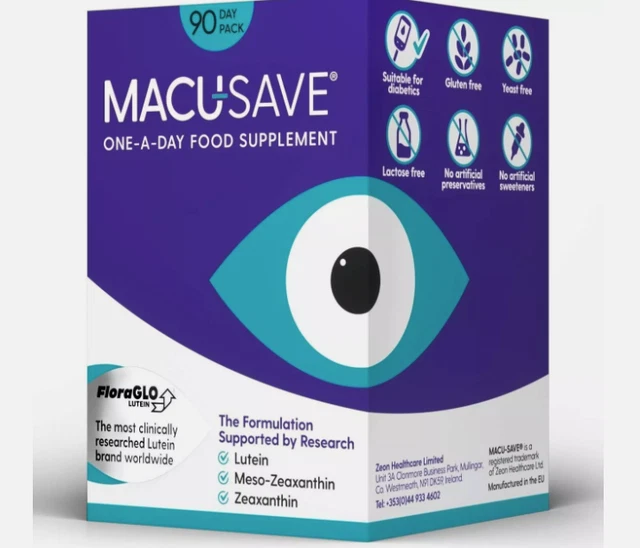 MACU-SAVE FOOD SUPPLEMENT with Meso-Zeaxanthin/Lutein and Zeaxanthin 90 ...