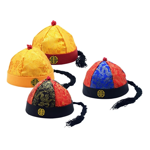 CROWN PRINCE HAT Mandarin Asian Hat Satin Photo Props Lightweight ...