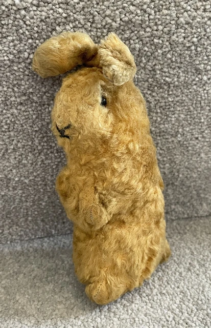 VINTAGE OLD ARTIFICIAL Silk Plush Bunny Rabbit Teddy Bear Pal British ...