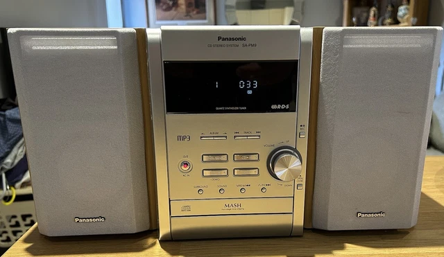 PANASONIC SA-PM9 CD Stereo System CD Tuner Band Tape Silver Tested ...