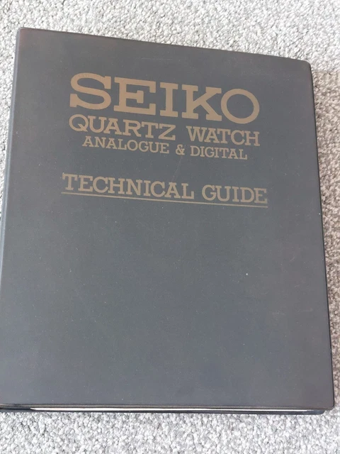 SEIKO QUARTZ WATCH Analogue & Digital Technical Guide Vintage Binder ...