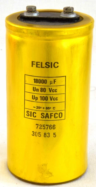 CONDENSATEUR 18000 ΜF - 80/100 V - FELSIC - SIC SAFCO EUR 8,00 ...