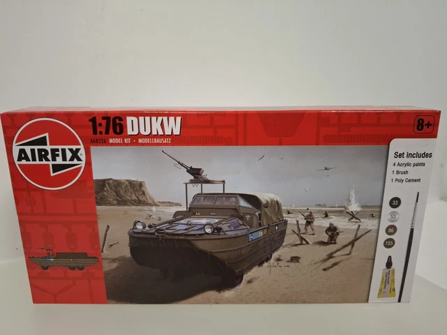 AIRFIX A68226 DUKW 1:72 Scale Model Tank New & Sealed With Paints Glue ...