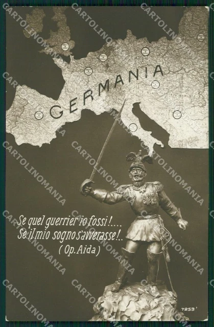 WW1 WWI PROPAGANDA Kaiser Wilhelm Map RPPC cartolina postcard XF7700 £8 ...