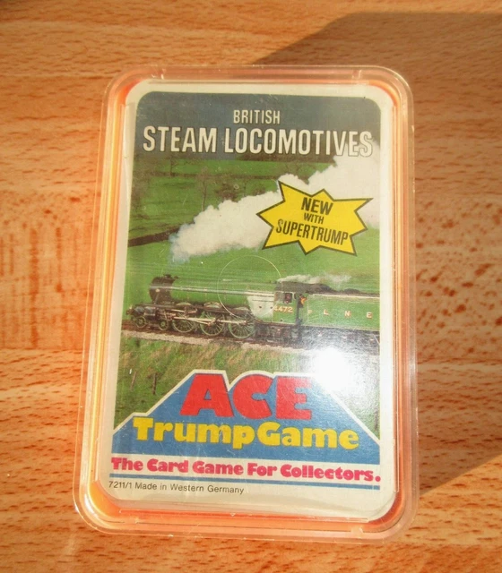 BRITISH STEAM LOCOMOTIVES 1980's card game Ace Trump Game for ...