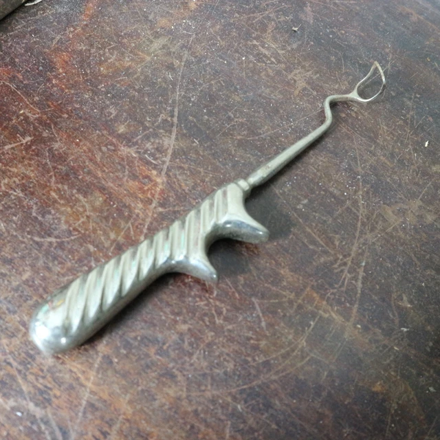 ANCIEN OUTIL MEDECINE CURETTE VEGETATION O.R.L ORL CURETAGE simal ...