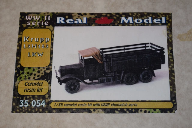 REAL MODEL 35054 Krupp L3 H 163 LKW full resin kit 1:35 NEU mit OVP EUR ...