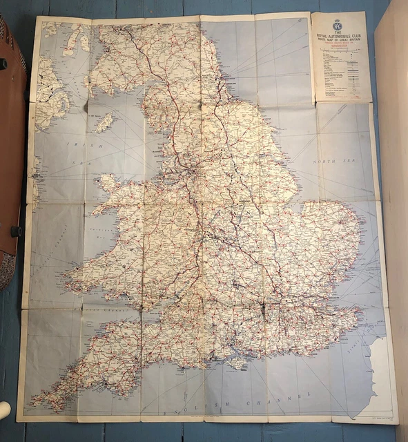 RAC ROUTE MAP of Great Britain. Through routes based on Oxford. £1.35 ...