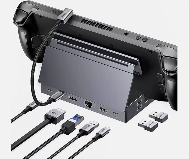 UGREEN STEAM DECK Dock, 9-In-1 Docking Station, Adjustable and Foldable ...