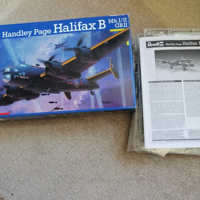 1/72 SCALE REVELL Handley Page Halifax B Mk1/11GR11.aircraft Model Kit ...