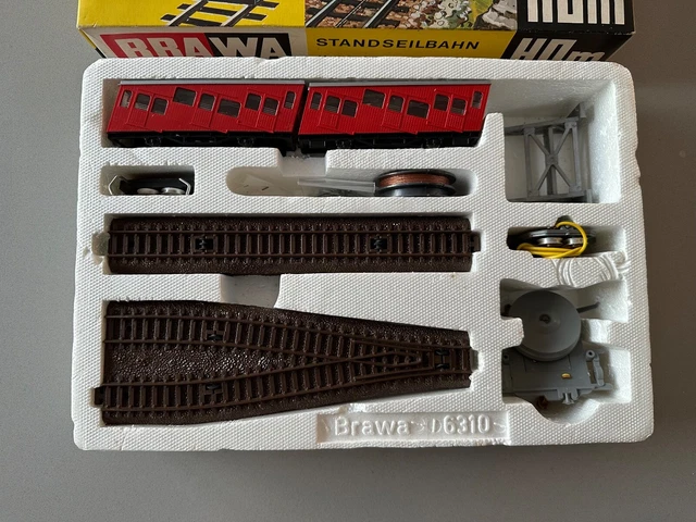 BRAWA 6310 STUTTGARTER Standseilbahn H0 / H0m Seilbahn 1:87 SELTEN Rote ...