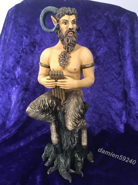 ART MEGAPROMO STATUE Pan Greek God Devil Faun Satyr Sculpture MYTHOLOGY ...